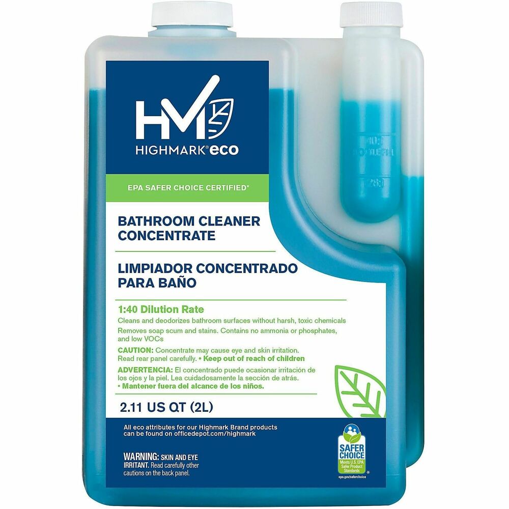 Highmark® ECO Liquid Bathroom Cleaner Concentrate, 2 Liters - For ...