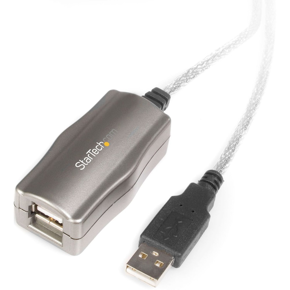 StarTech.com 15 ft USB 2.0 Active Extension Cable - M/F - 15 ft USB ...