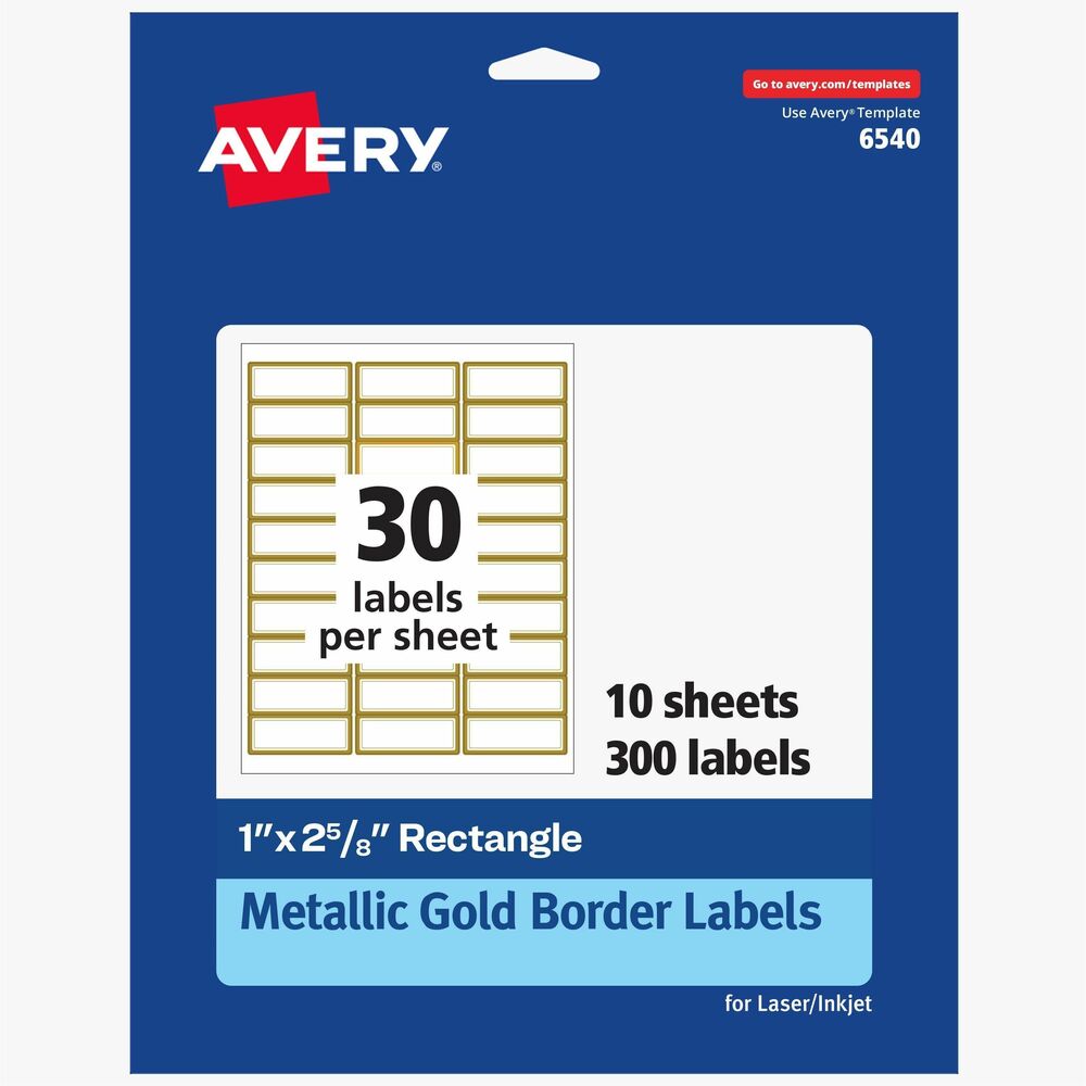 Avery® Permanent Address Labels - 1" Width x 2 5/8" Length - Permanent ...
