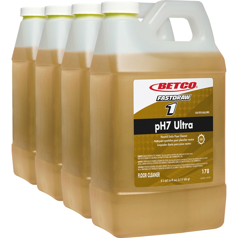 Betco FastDraw 1 pH7 Ultra Floor Cleaner - Concentrate - 67.6 fl oz (2. ...