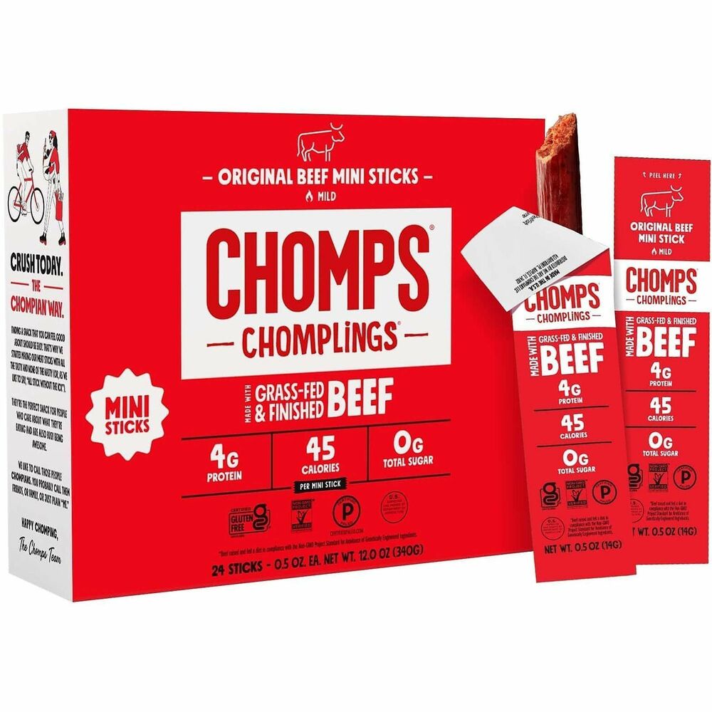 CHOMPS Chomplings Snack Sticks - Gluten-free, No Added Harmones ...