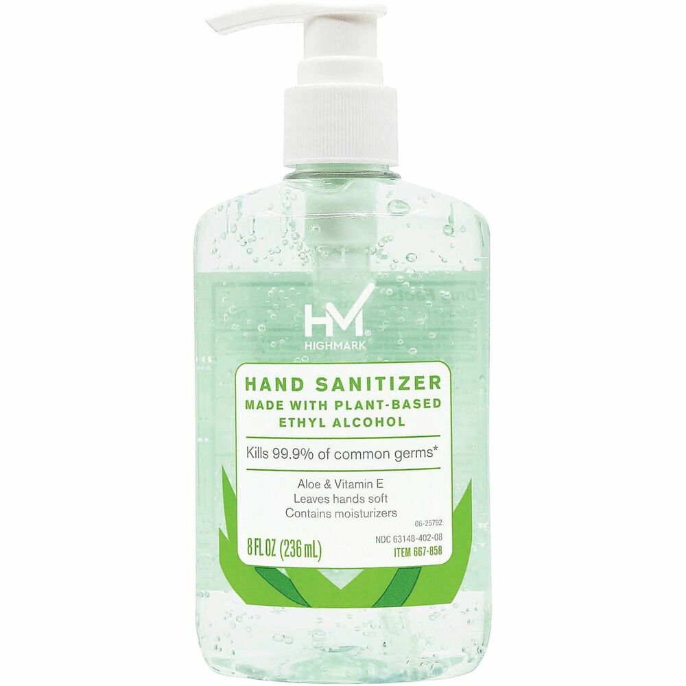 Highmark® Hand Sanitizer With Aloe, Floral Scent, 8 Oz, Green - Floral ...