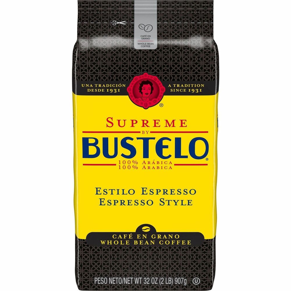Supreme by Bustelo Whole Bean Espresso WB Coffee - Medium/Dark - Whole ...