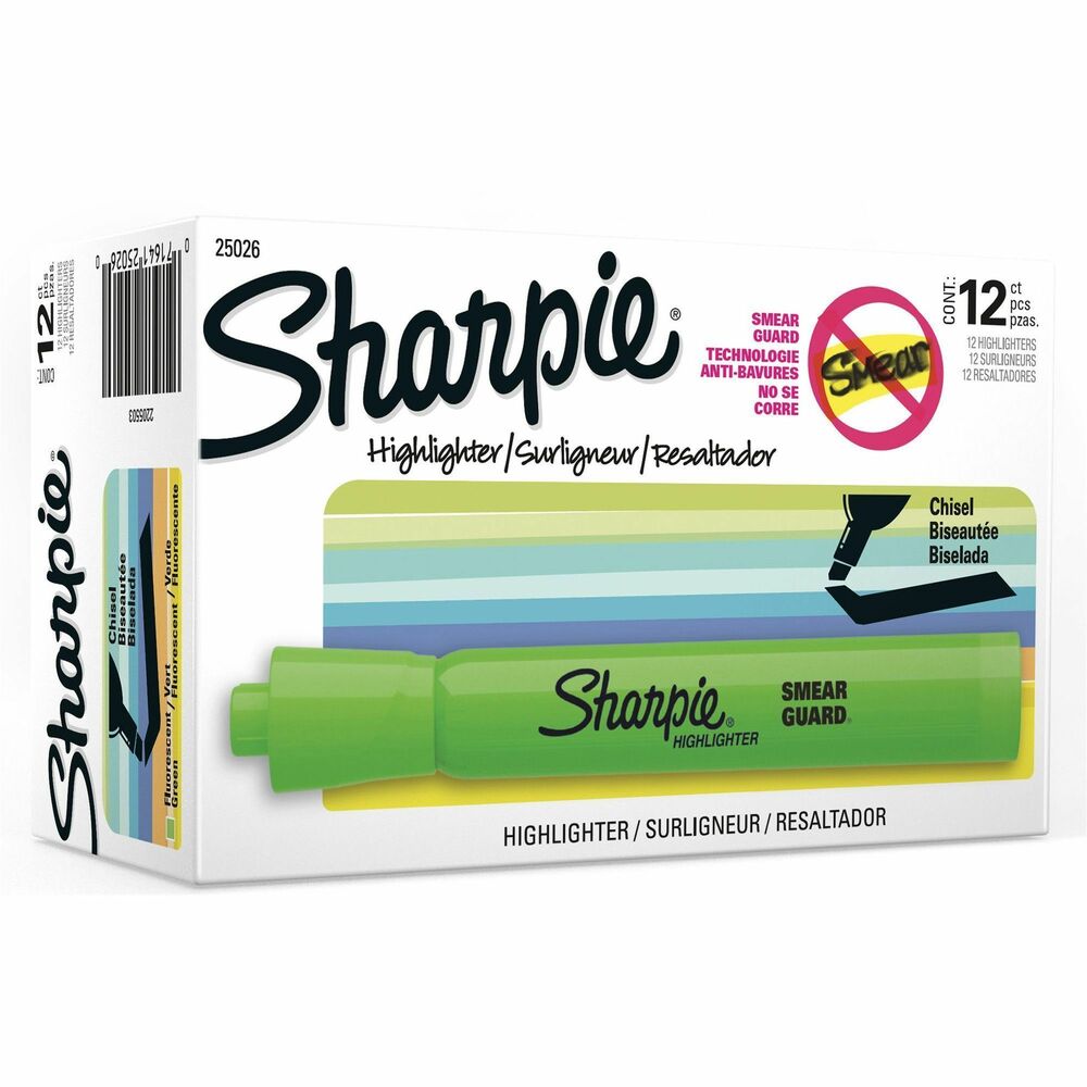 Sharpie Highlighter - Chisel Marker Point - Forest Green Ink - 1 Dozen ...
