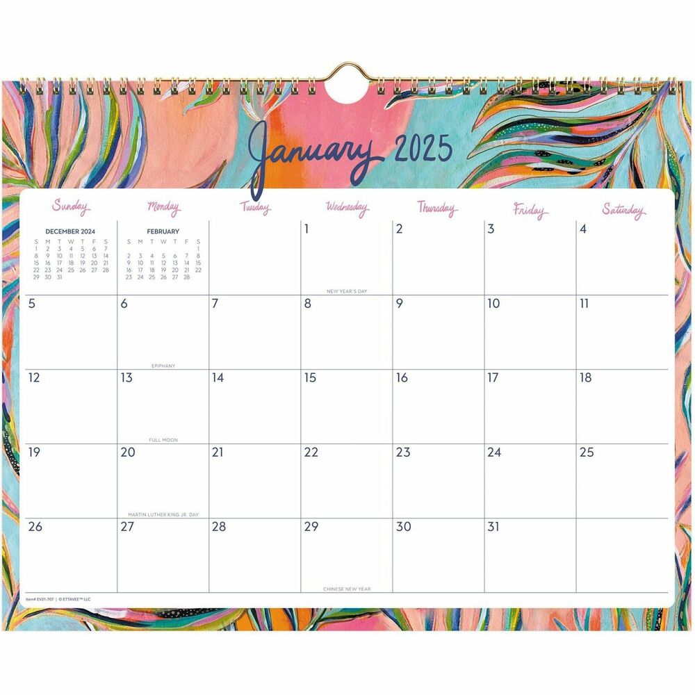 At-A-Glance EttaVee Monthly Wall Calendar - Monthly - 12 Month ...