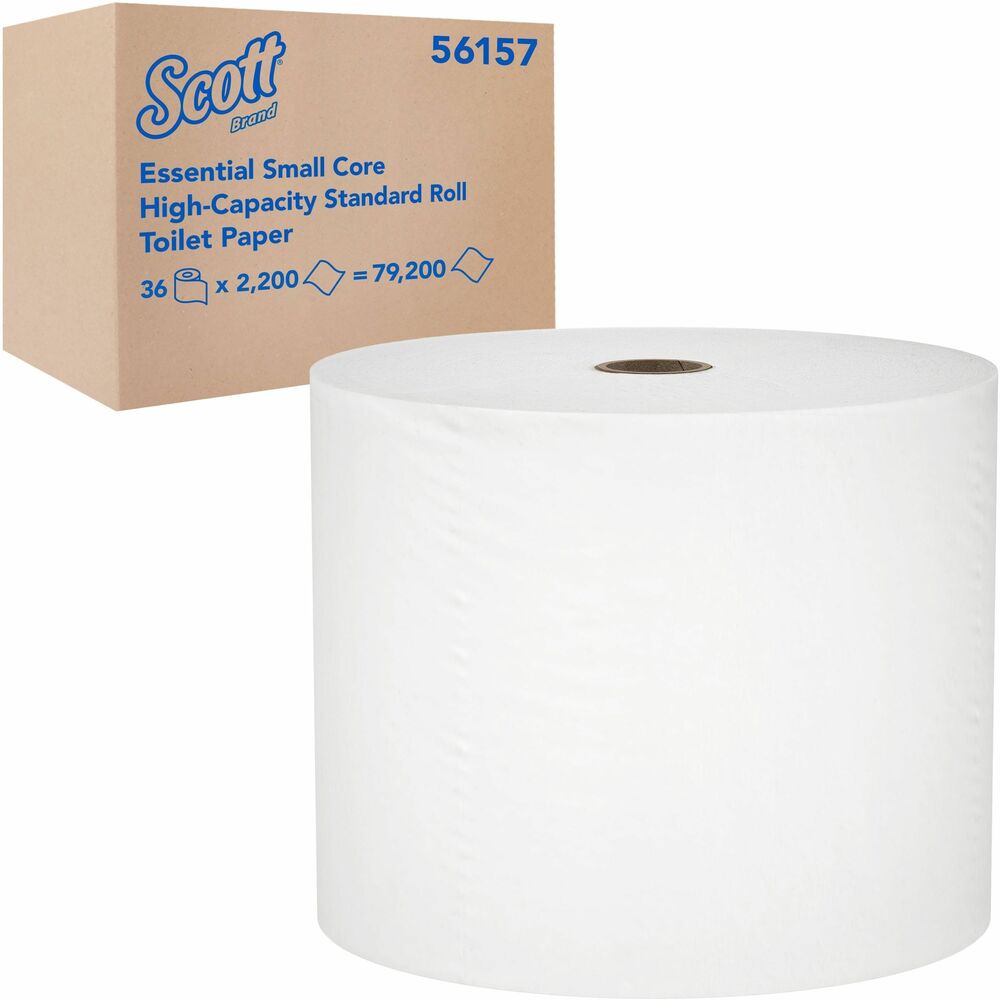 Scott Essential Small Core Toilet Paper - 1 Ply - 2200 Sheets/Roll ...