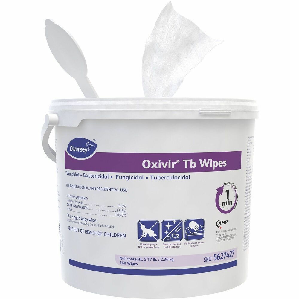 Diversey Care Oxivir Tb Disinfectant Cleaner Wipes - For Hard Surface ...