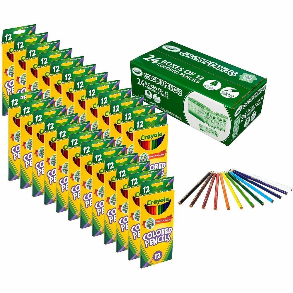 Crayola Bulk Colored Pencils - Multi Lead - 24 / Pack - Office Pro