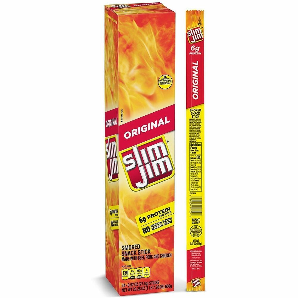 Green Rabbit Slim Jim Snack Sticks - Individually Wrapped - Original ...