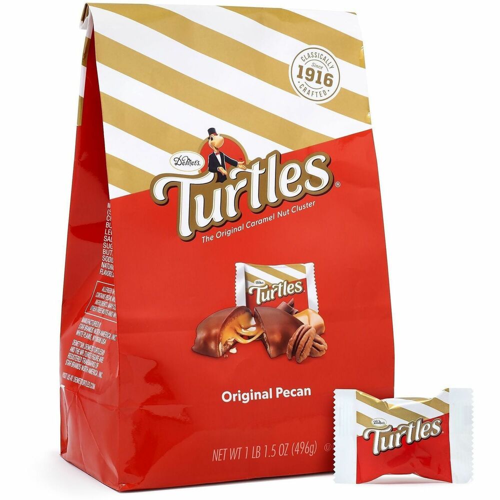 Green Rabbit DeMet's Original Turtles - Original Pecan - Individually Wrapped - 1.09 lb - 1 / Carton