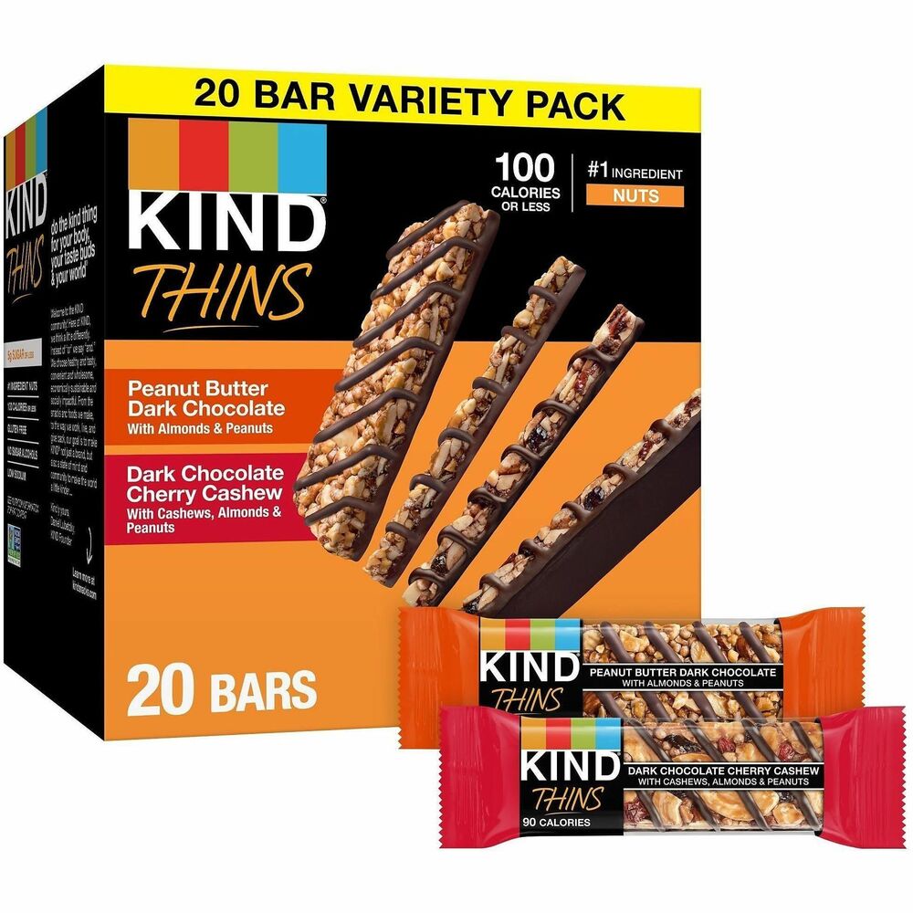 KIND THINS Variety Packs - Dark Chocolate Cherry Cashew, Peanut Butter ...