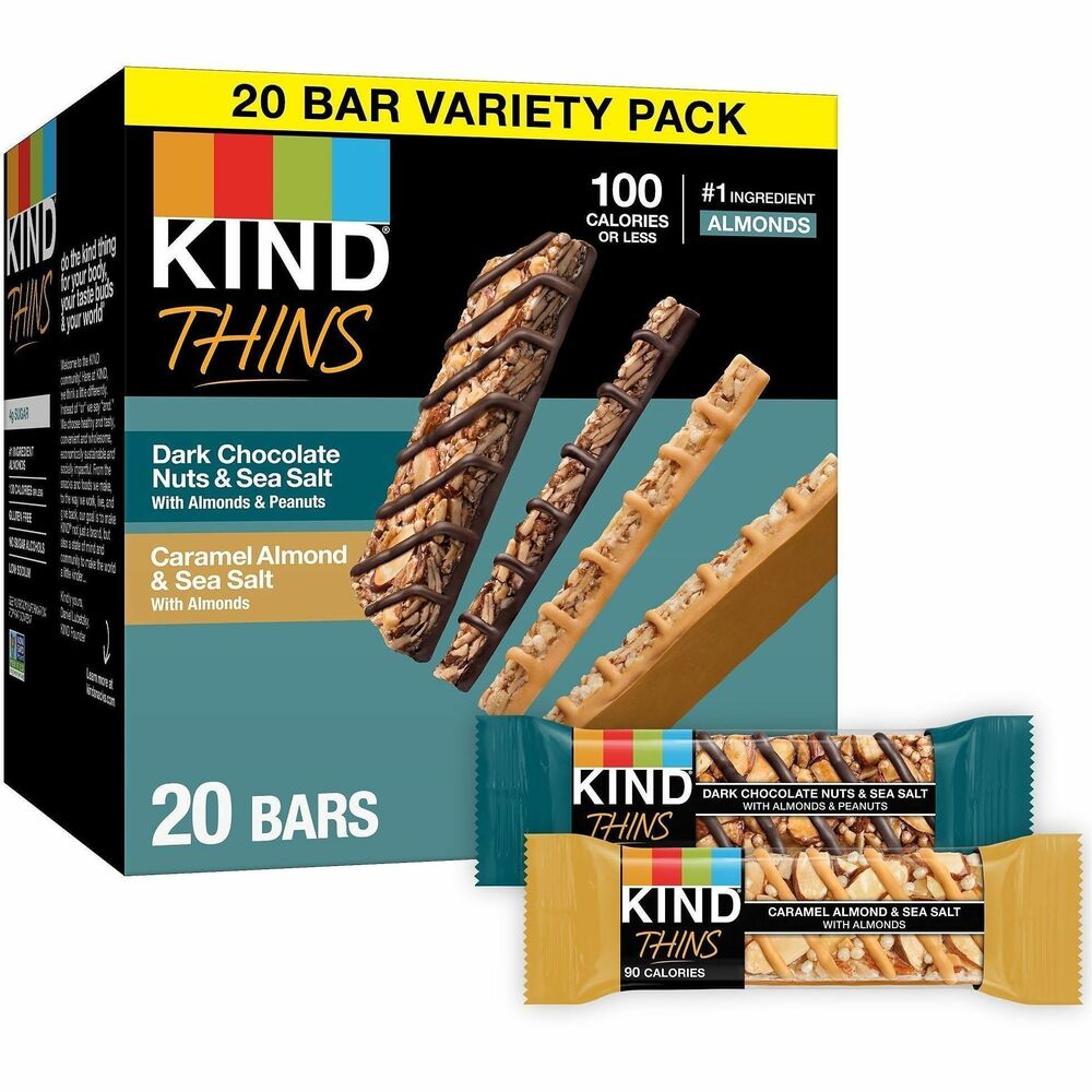 KIND THINS Variety Packs - Dark Chocolate Nuts & Sea Salt, Caramel ...