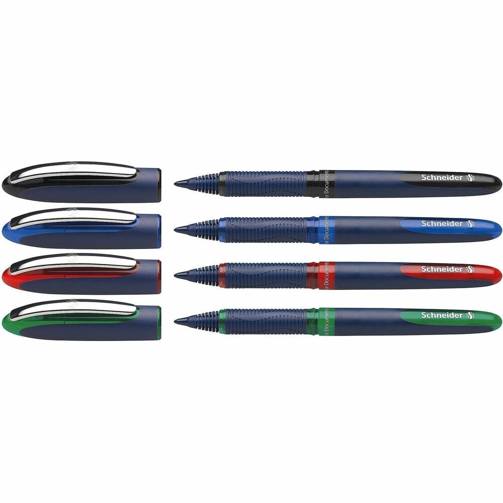 Schneider One Business Rollerball - 0.6 mm Pen Point - Black, Red, Blue ...
