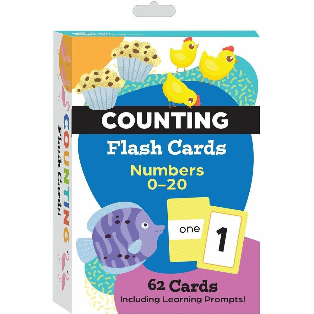 Shell Education Counting Flash Cards: Numbers 0-20 - Theme/Subject: Fun ...