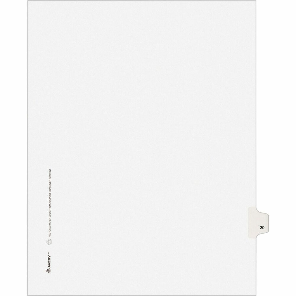 Avery® Individual Legal Exhibit Dividers - Avery Style - 1 Printed Tab ...