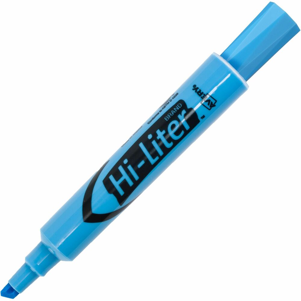 Avery® Desk Style Highlighters - Chisel Marker Point - Light Blue Ink ...