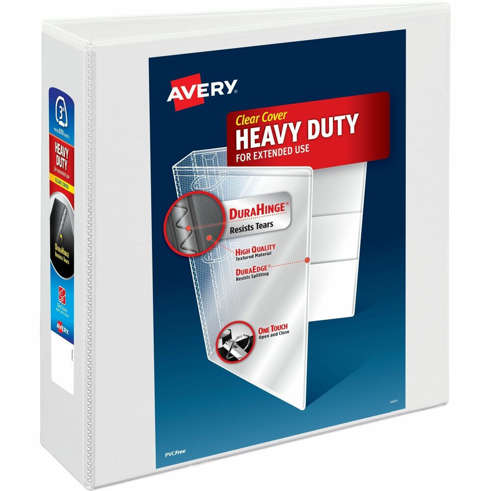 Avery Heavy-Duty View Binders with One Touch EZD Rings - 3" Binder ...