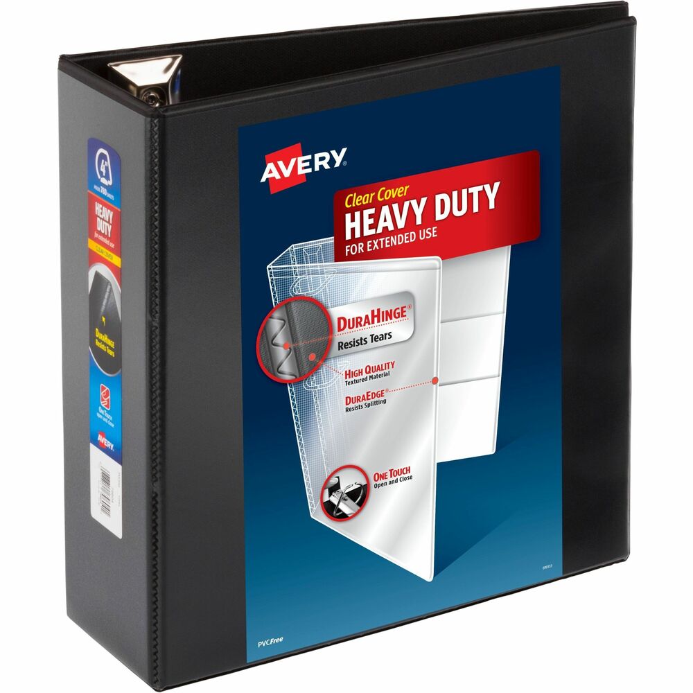 Avery® Heavy-Duty View Black 4" Binder (79604) - Avery® Heavy-Duty View ...