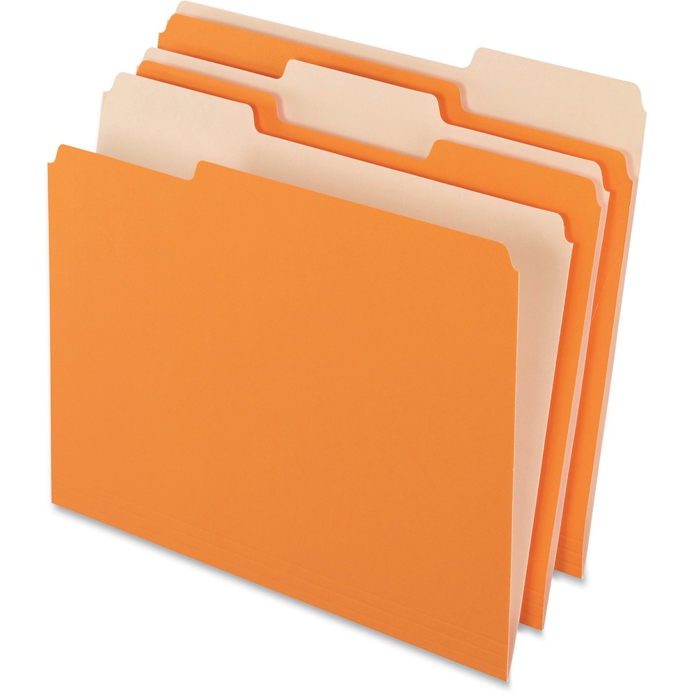 Pendaflex 1/3 Tab Cut Letter Recycled Top Tab File Folder - 8 1/2" x 11 ...