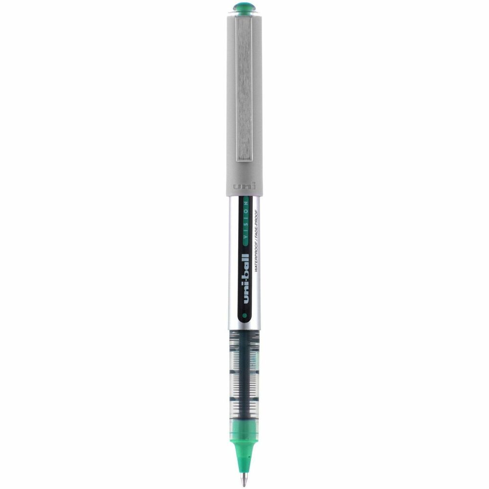 uniball™ Vision Rollerball Pens - 0.7 mm Fine Pen Point - Green Ink - 1 ...