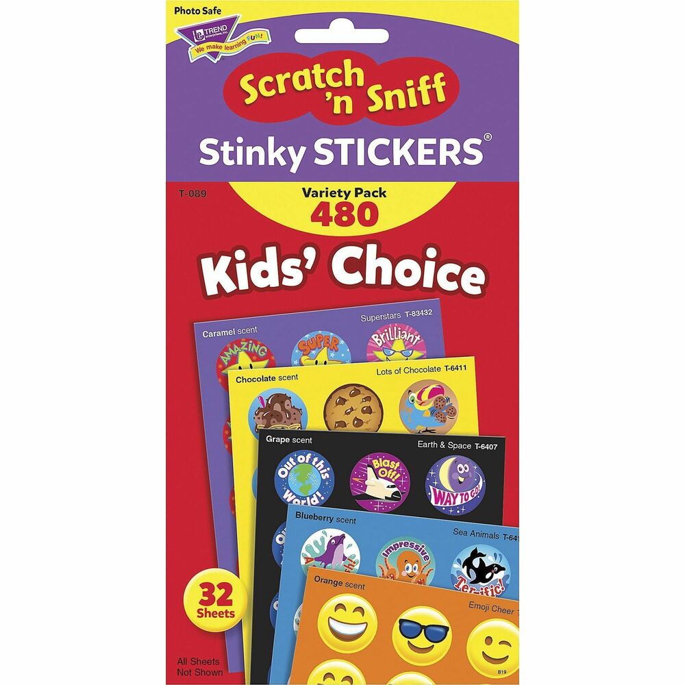 Trend Stinky Stickers Super Saver Variety Pack - 480 x Assorted Shape ...