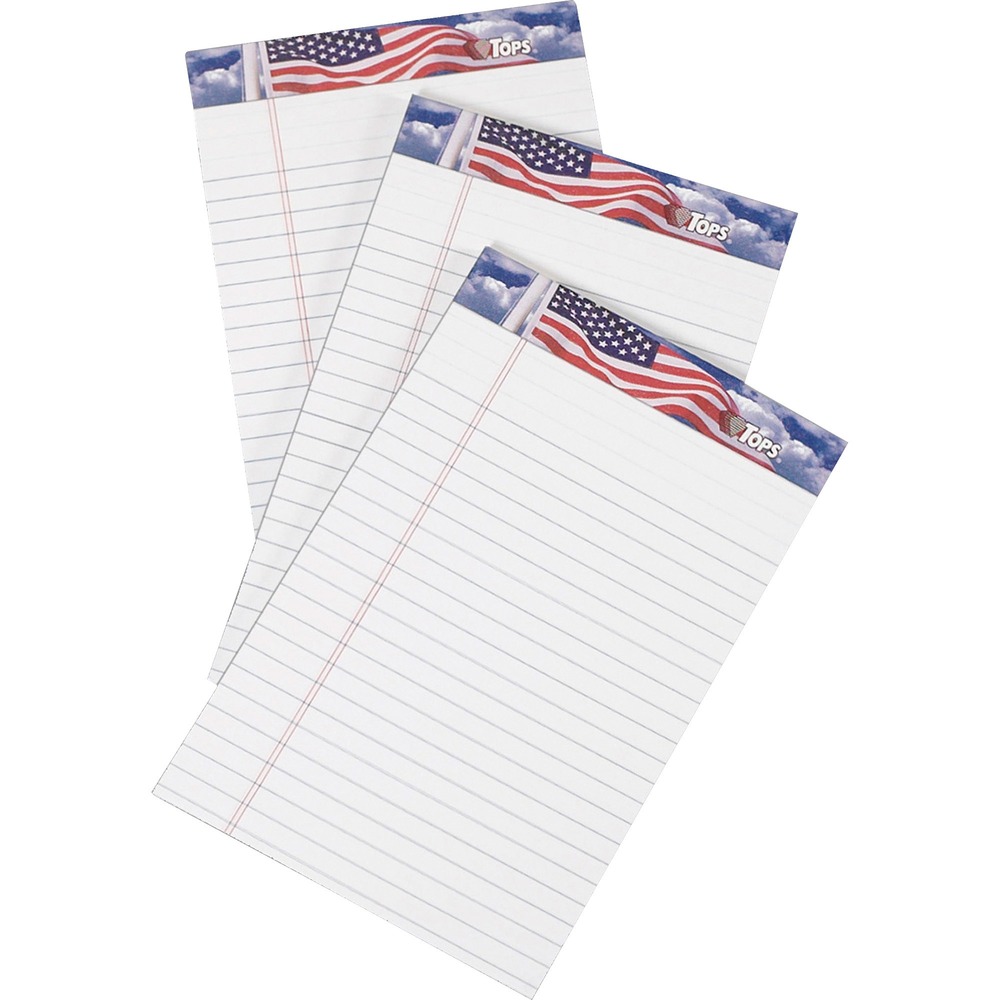 TOPS American Pride Binding Legal Writing Tablet - Jr.Legal - 50 Sheets ...