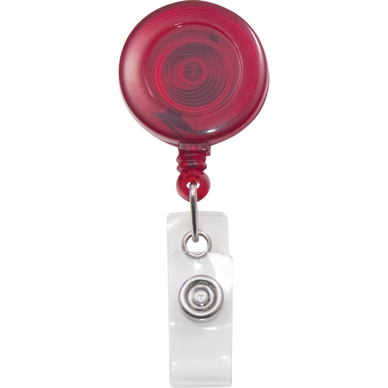 Advantus Translucent Retractable ID Card Reel with Snaps | ONE OFFICE ...