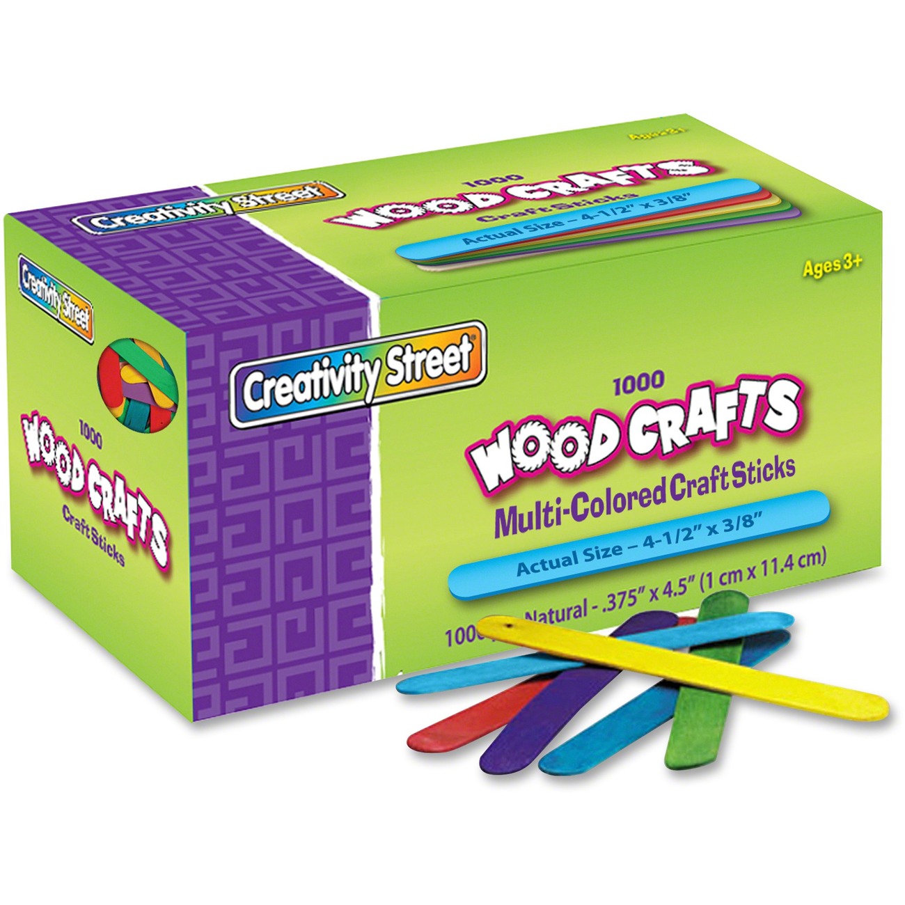 Creativity Street Bright Hues Wood Craft Sticks | Rapid Supply