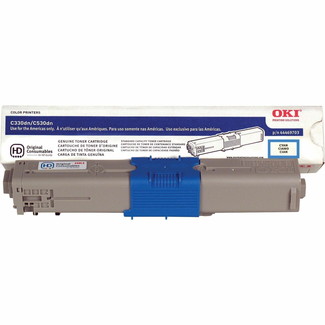 Oki Original LED Toner Cartridge - Cyan - 1 Each | Marietta Office Supply