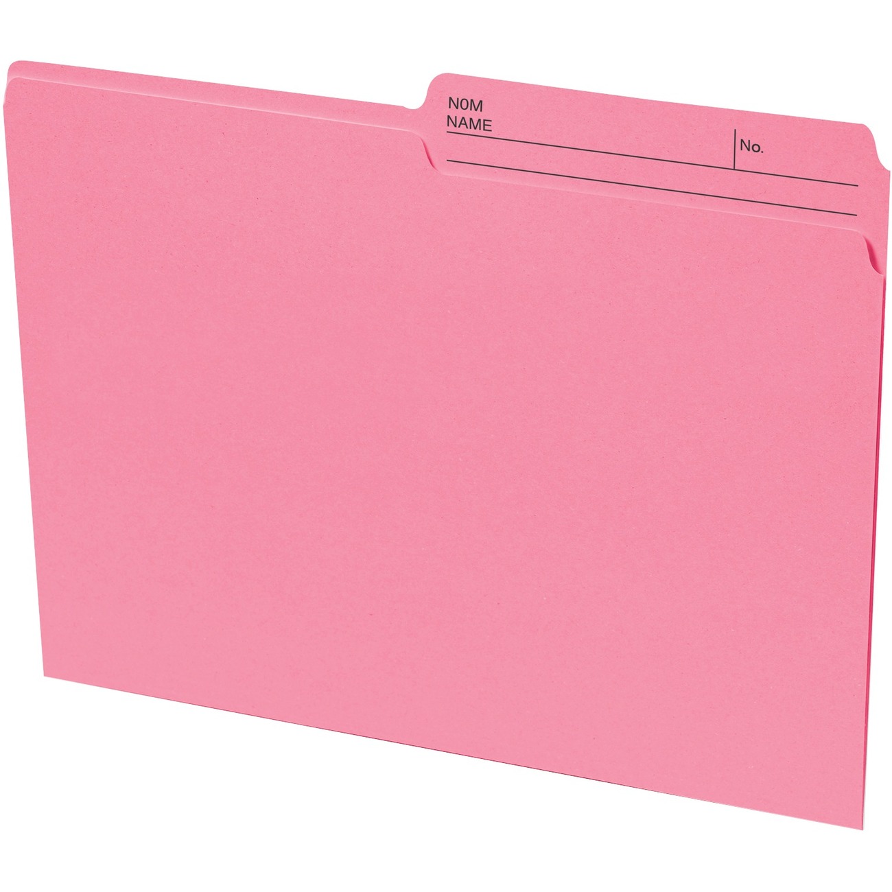 Basics® Coloured Reversible File Folders Letter Pink 100/box | Corbett ...