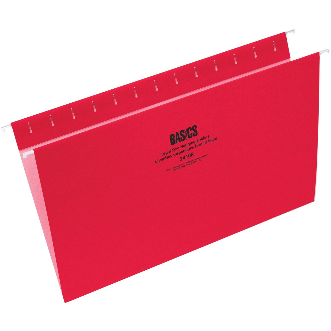 Basics® Coloured Hanging Folders Legal Red 25/box | Connors Basics ...