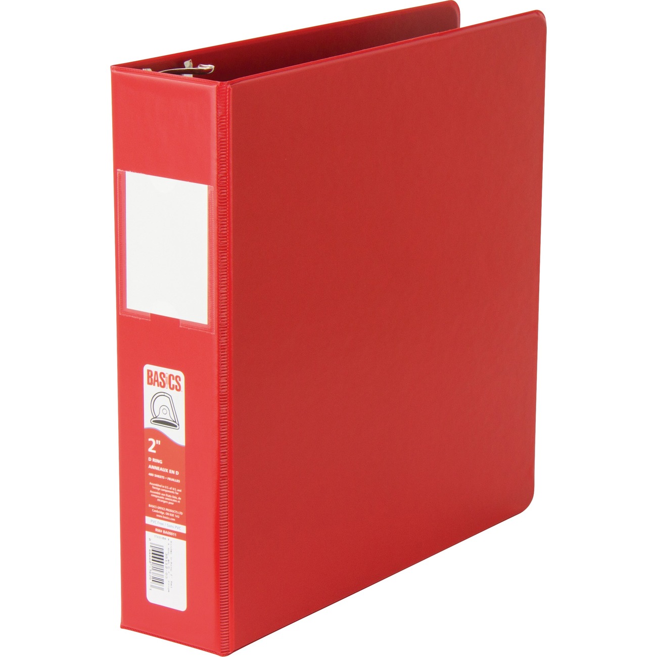 Basics® D-Ring Binder 2" Red | Kit Office Plus