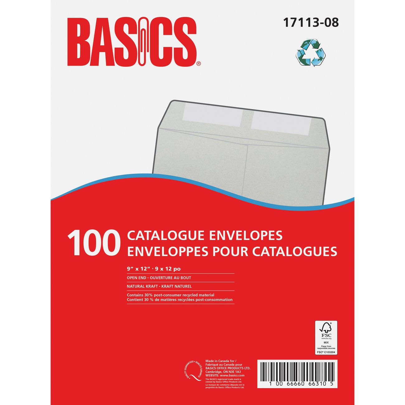 Basics® Catalogue Envelopes Natural Kraft 9" x 12" 100/box | Corbett ...