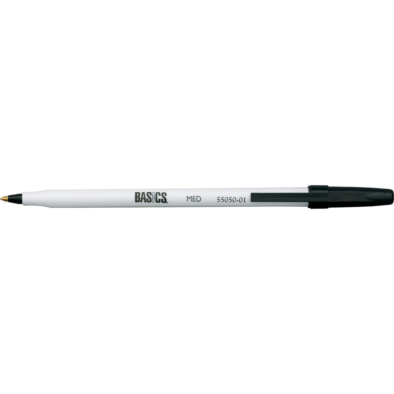 Basics® Stick Pen Medium Point Black 12/box | Querney's Office Plus