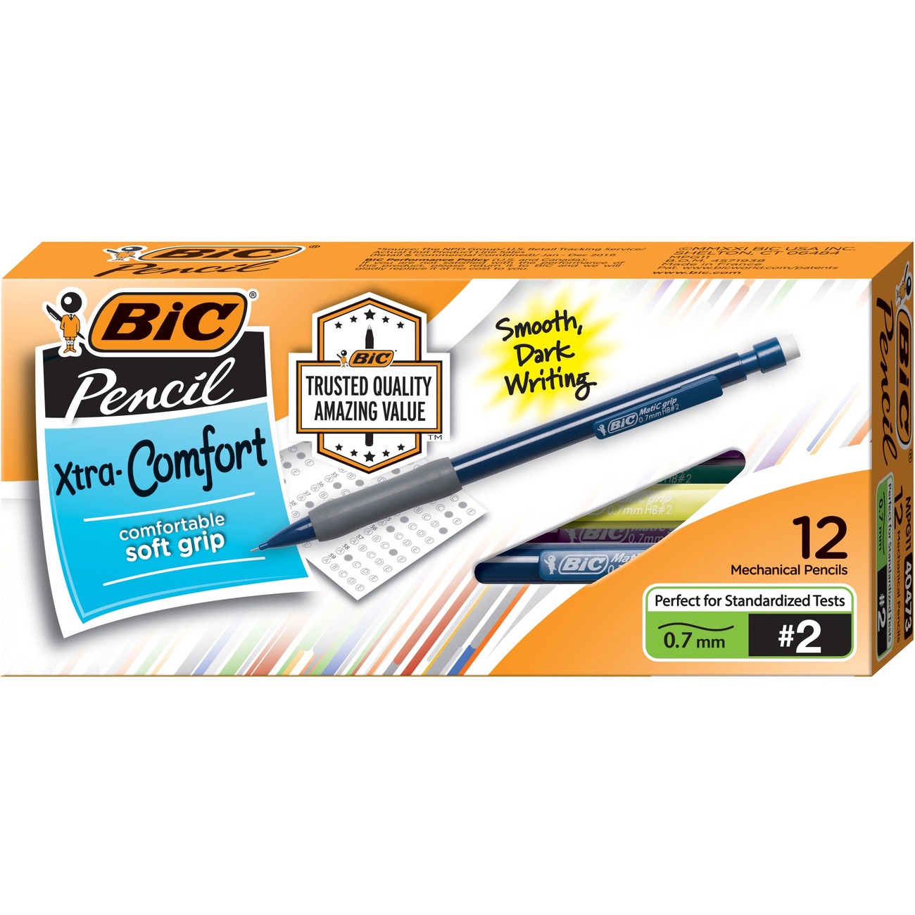 BIC Pencil Extra Comfort Mechanical Pencil, Medium Point (0.7mm), Black ...