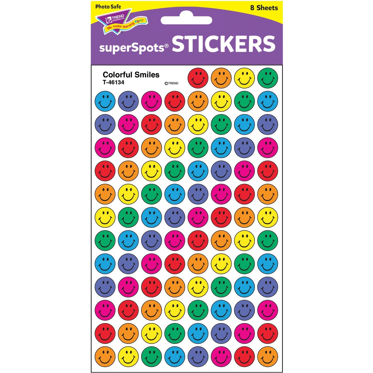 Trend Colorful Smiles superSpots Stickers | Corbett Office Plus