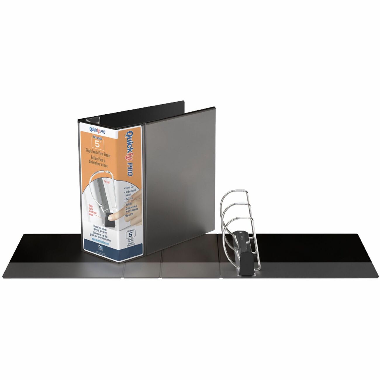 QuickFit PRO Heavy-Duty Single-Touch View Binder, Locking D Rings, 5 ...