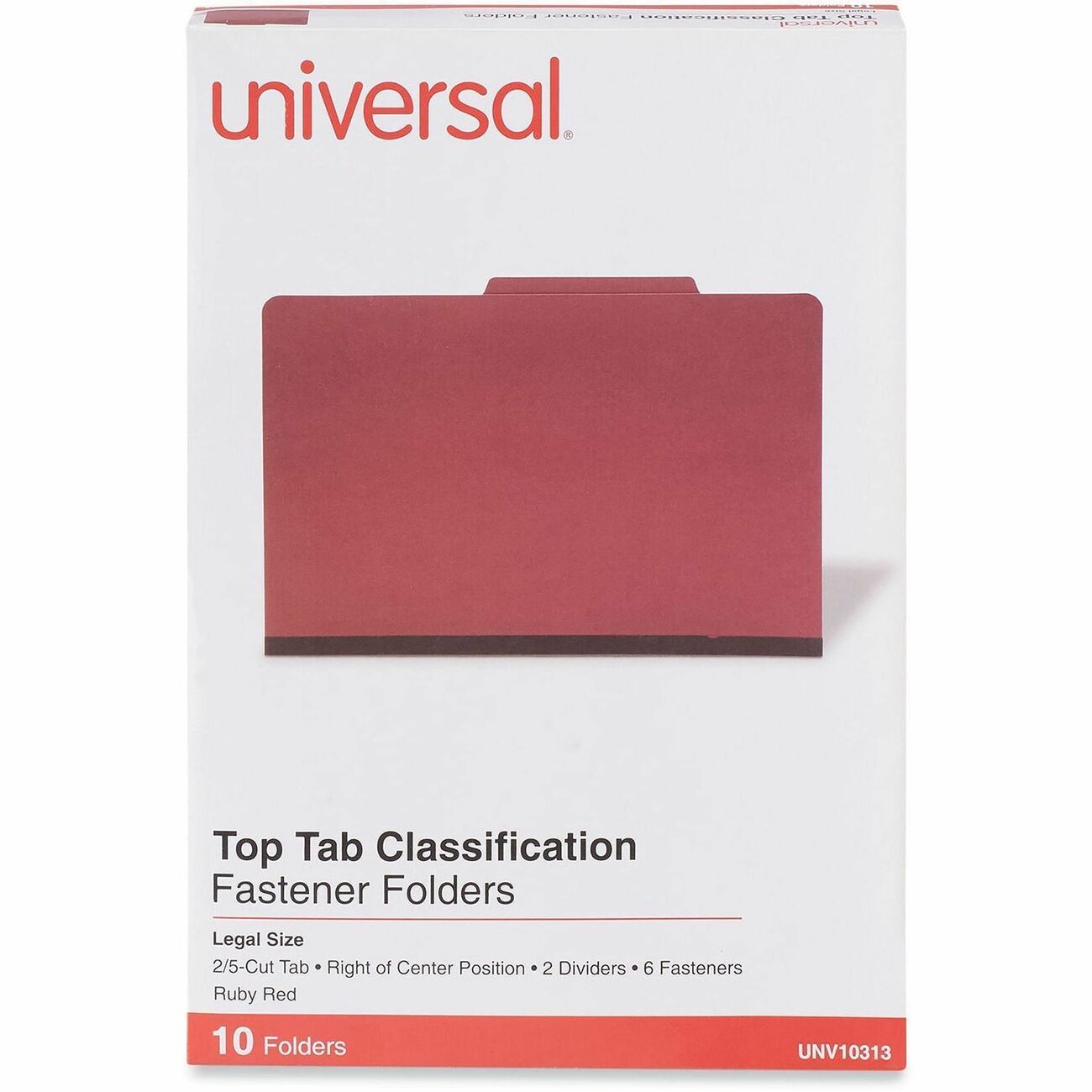 Universal 2/5 Tab Cut Legal Classification Folder | Advantage Office ...