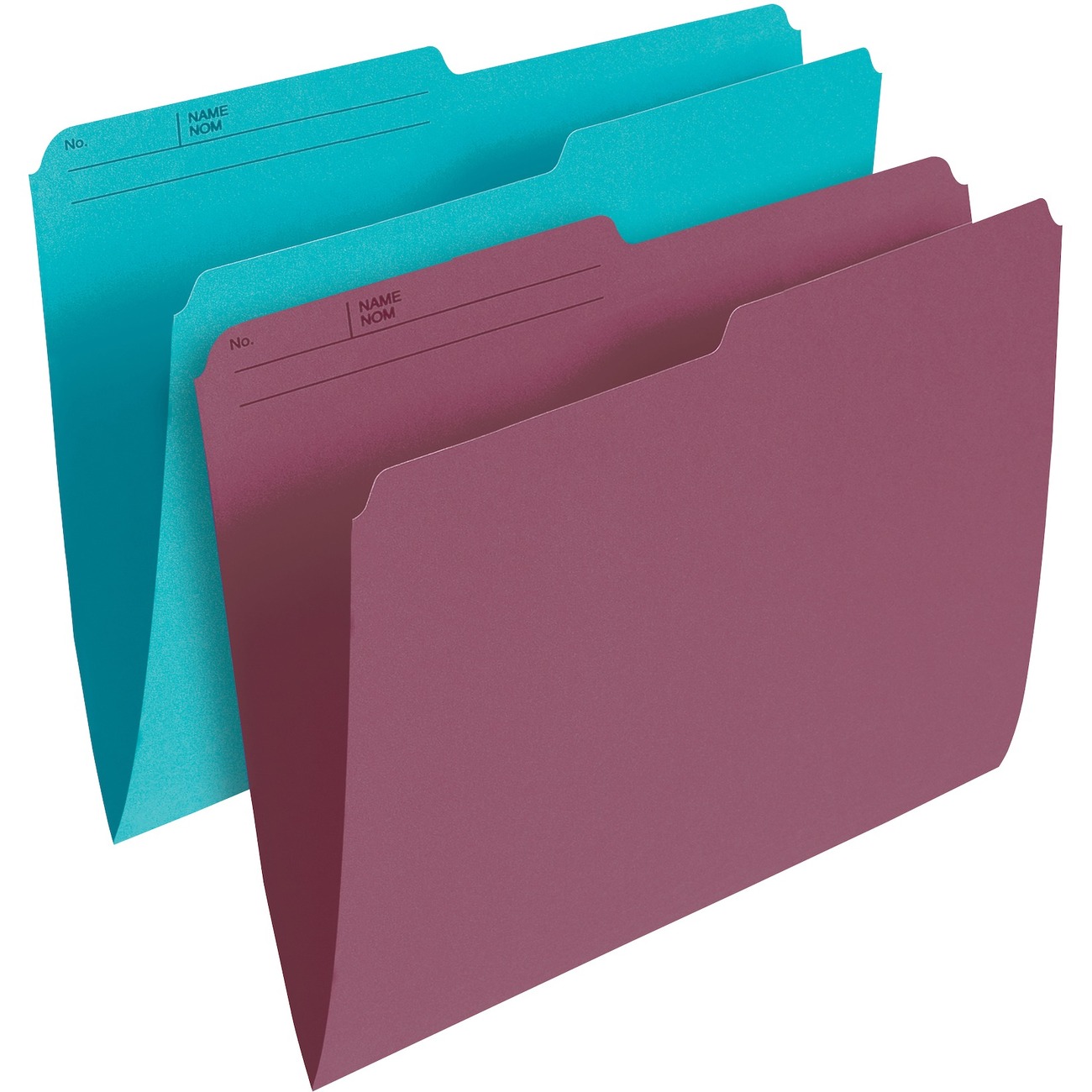 Basics 1/2 Tab Cut Letter Recycled Top Tab File Folder | Corbett Office ...