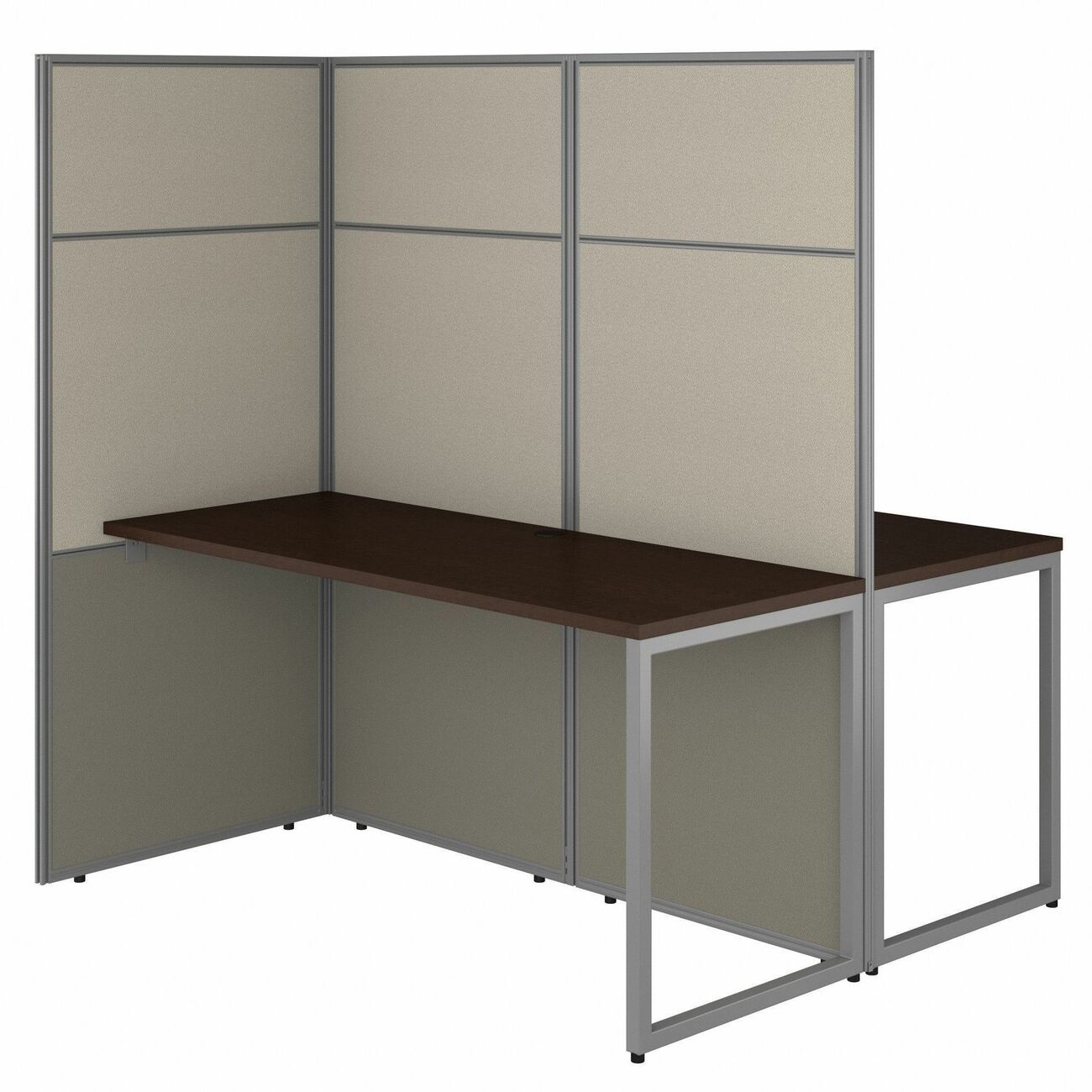 Bush Business Furniture Easy Office 60W 2 Person Cubicle Desk ...