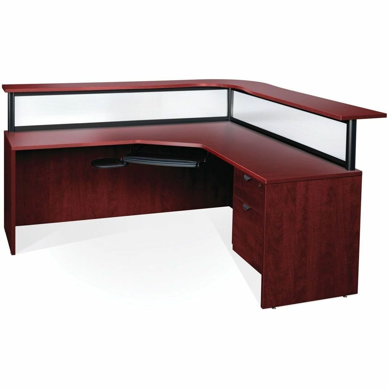 HDL Innovations Reception Desk - 77" x 77" , 1" Edge - Band Edge ...