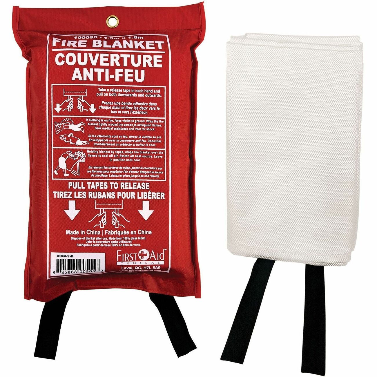 First Aid Central Fire Blanket - 1.5m x 1.8m | Dynamic Office Products
