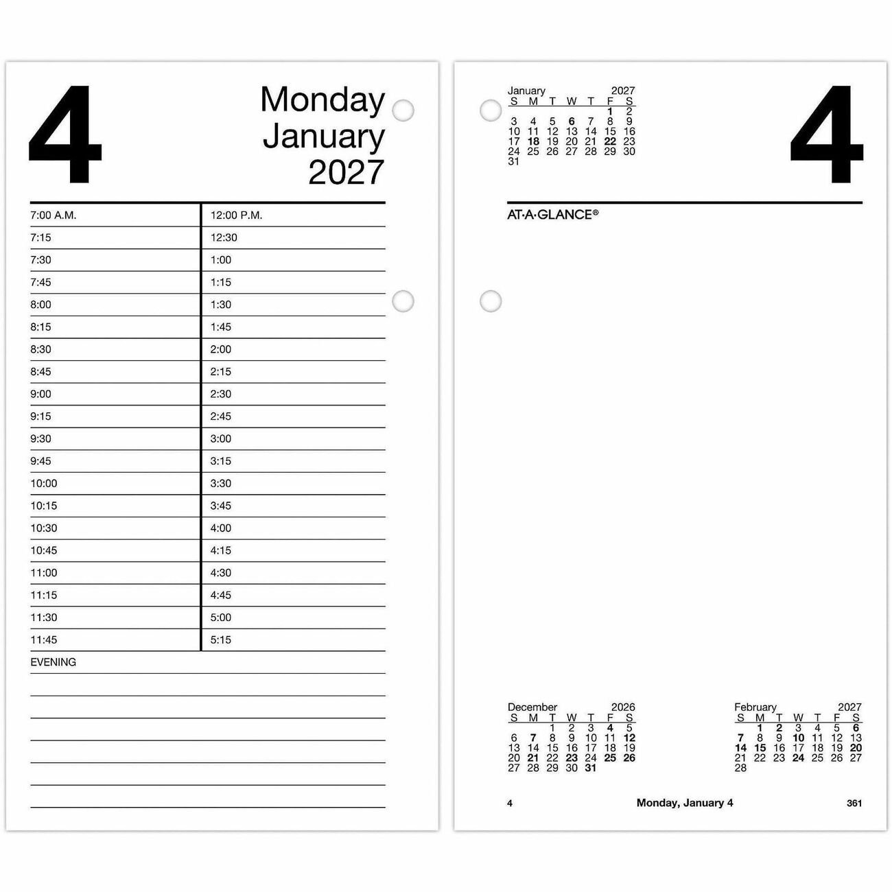 At-A-Glance Loose-Leaf Desk Calendar Refill | Office City Express ...