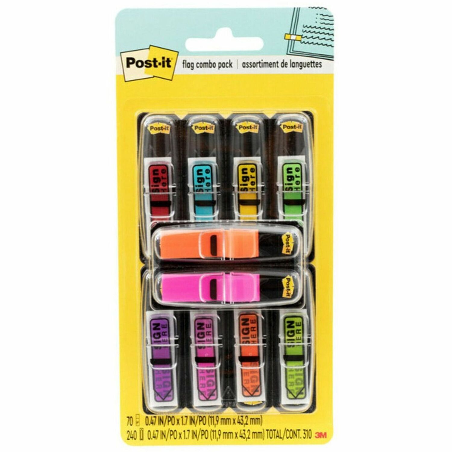 Post-it® Post-it Printed Message Flags Value Pack - Sticky Flags | 3M