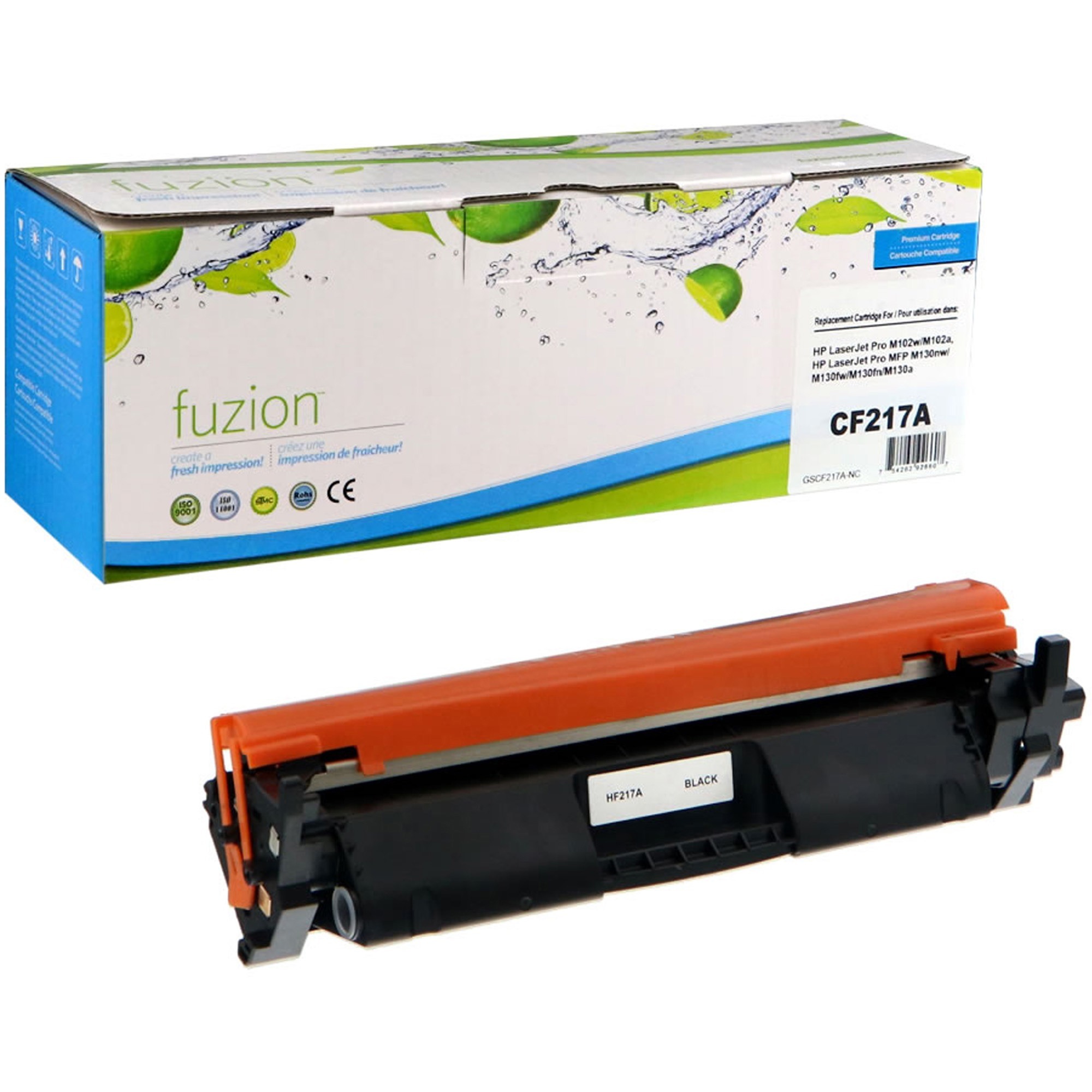 Fusion Compatible 17A CF217A Black Toner Cartridge - 1.6K Yield ...
