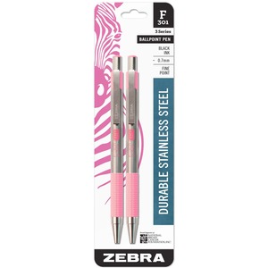 Zebra Pen F-301 Retractable Ballpoint 0.7mm BCA 2pk