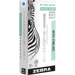 Zebra Pen Mildliner Double Ended Highlighter Smoke Blue Dozen