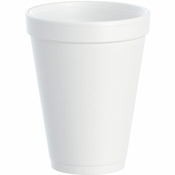 Dart Cups, Foam, 12 oz, White, 25/Pack, 40 Packs/Carton - W.B. Mason