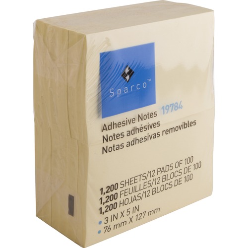 Post-it® Original Pads in Canary Yellow - 100 - 3" x 5" - Rectangle ...