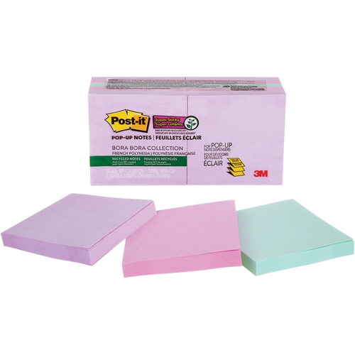 Post-it® Super Sticky Notes - Miami Color Collection - 3" x 3" - Square ...